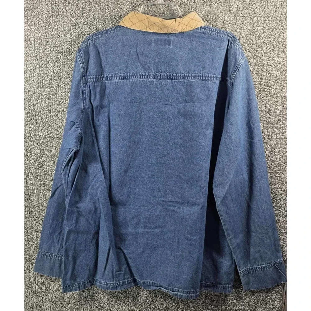 Bobbie Brooks | Tops | Bobbie Brooks Denim Shirt Floral Embroidered ...